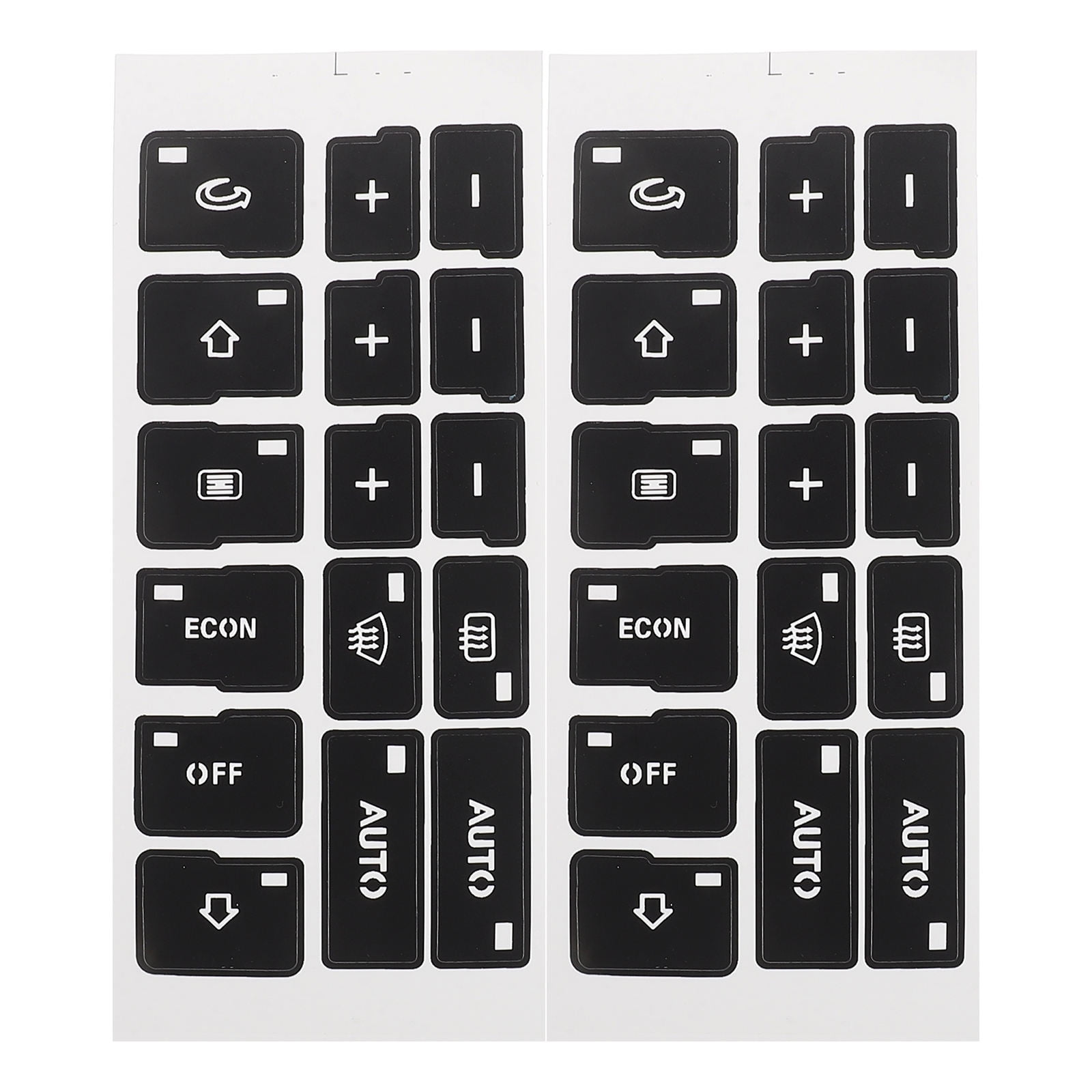 Minkissy 2Pcs Black Car Interior Button Stickers Durable Repair Decals ...