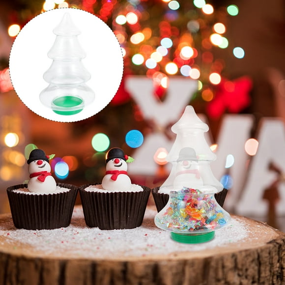 Glass Christmas Tree Candy Jar