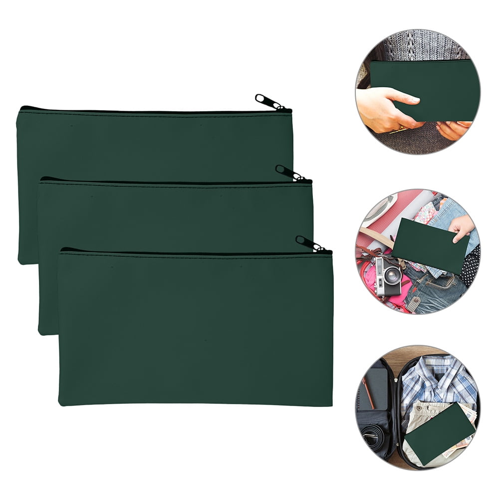 Minkissy 3-Pack Rectangular Money Bags for Outdoor Use, Green Storage ...