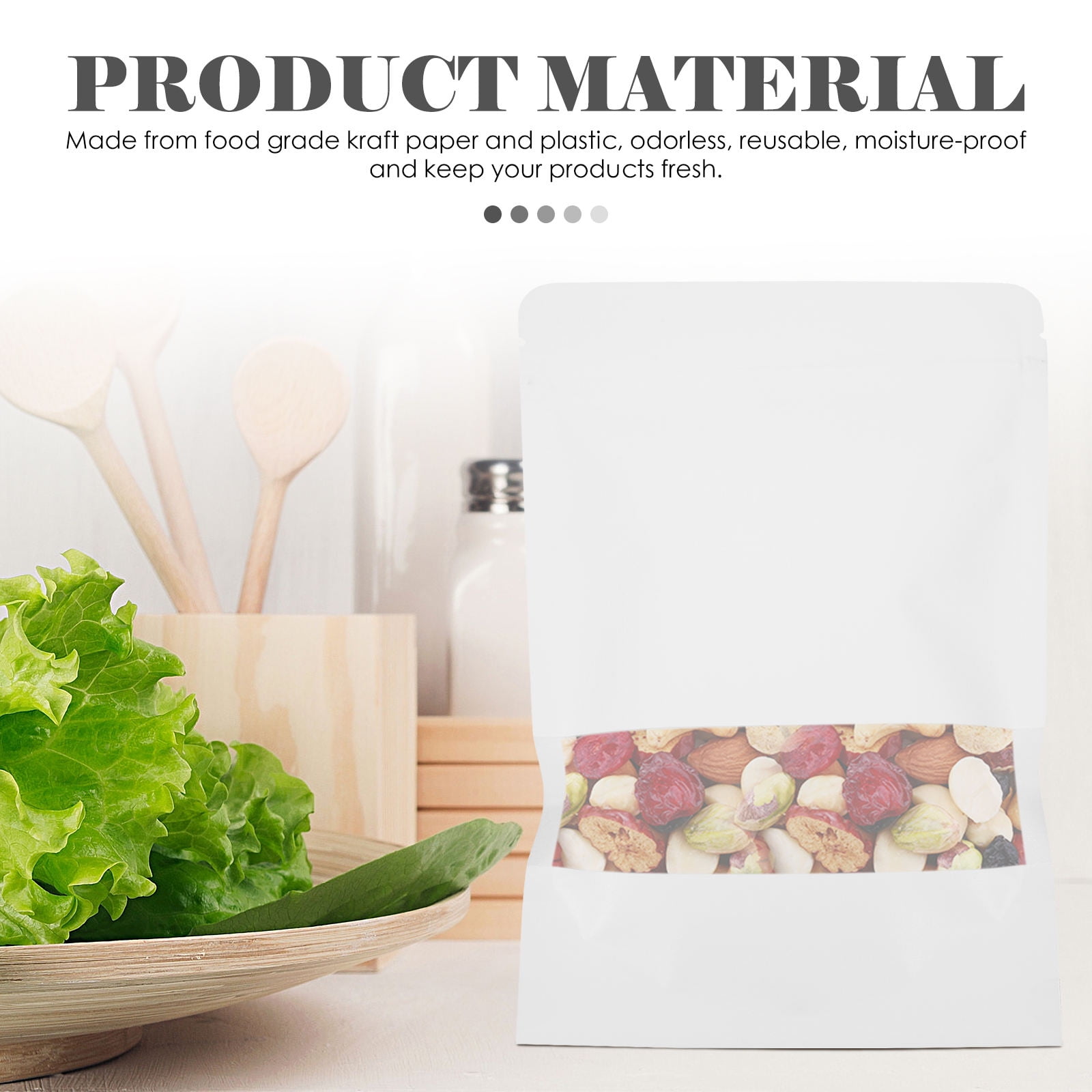 Minkissy 50pcs Resealable Snack Bags U Shaped Notch Freshness ...