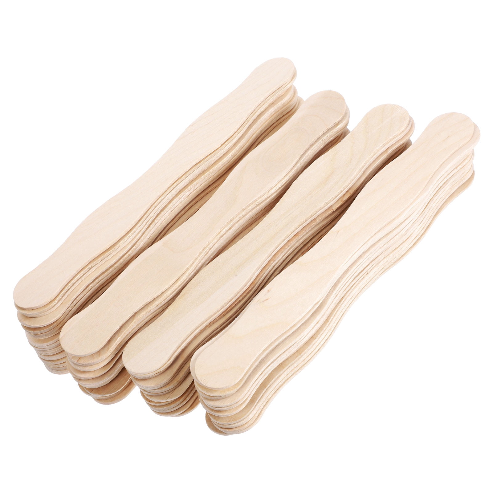 Minkissy 60pcs DIY Fan Sticks Wood Beige for Women Circular Fan Parts ...