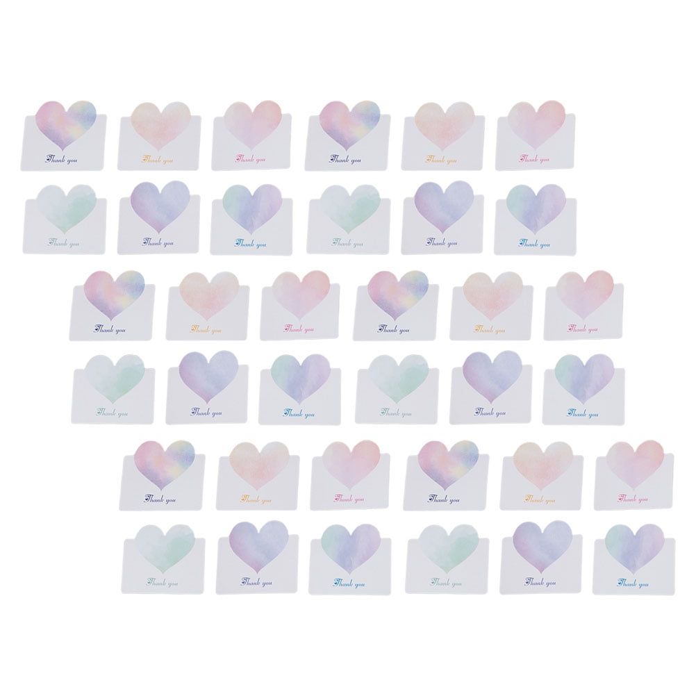 Minkissy 60Pcs Heart Shaped Blessing Cards Blank Greeting Cards for ...