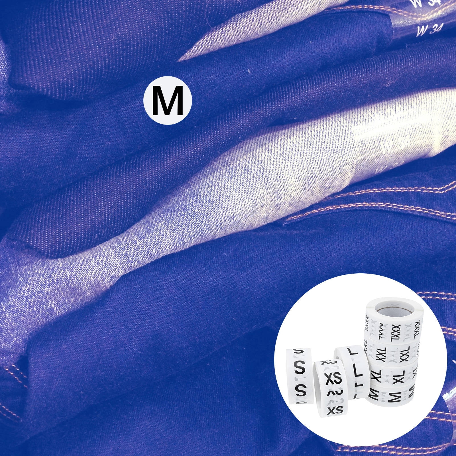 Minkissy 7 Rolls Self Adhesive Clothing Size Labels for Home and Retail ...