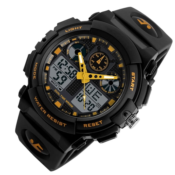 Minkissy Men's Analog Digital Watch Tone with Stopwatch, Alarm, Dual ...