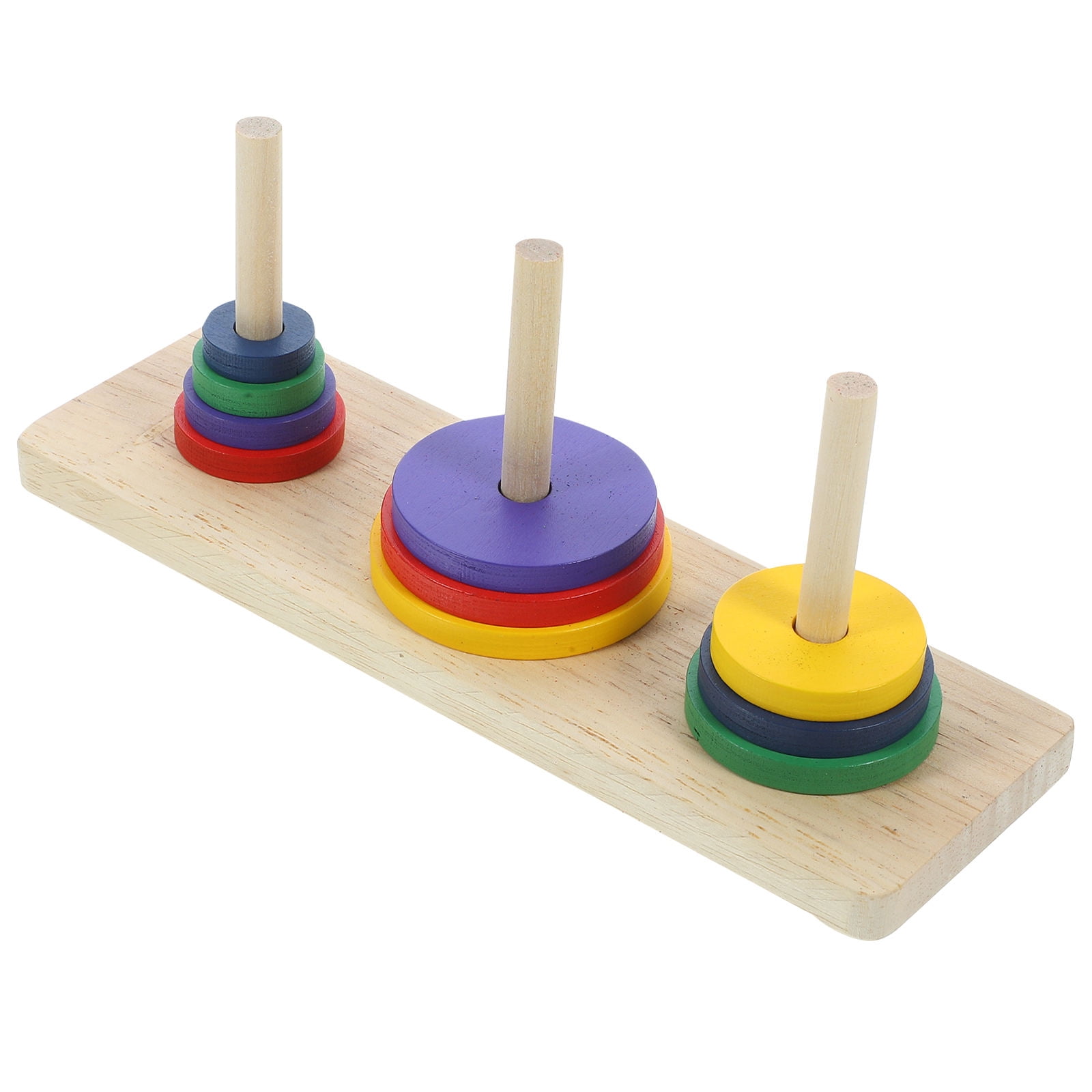 Minkissy Bamboo Tower of Hanoi Puzzle Toy Creativity Enhancement Brain ...