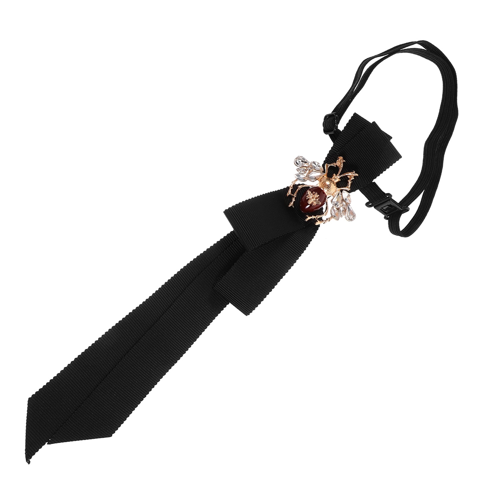 Minkissy Black Uniform Necktie with Back Pin, Knot-Free Design for ...