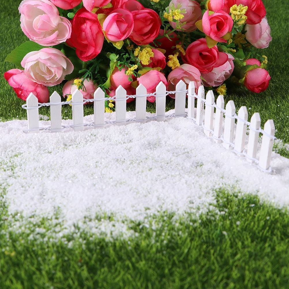 Minkissy White Decorative Mini Fence for Seasonal Displays, Garden ...