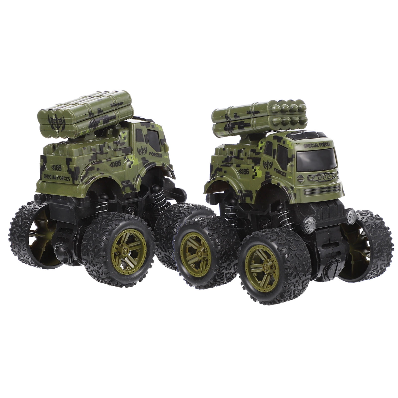 Minkissy Inertial Car Toy 2Pcs Off Green Color Friction Powered Toy ...