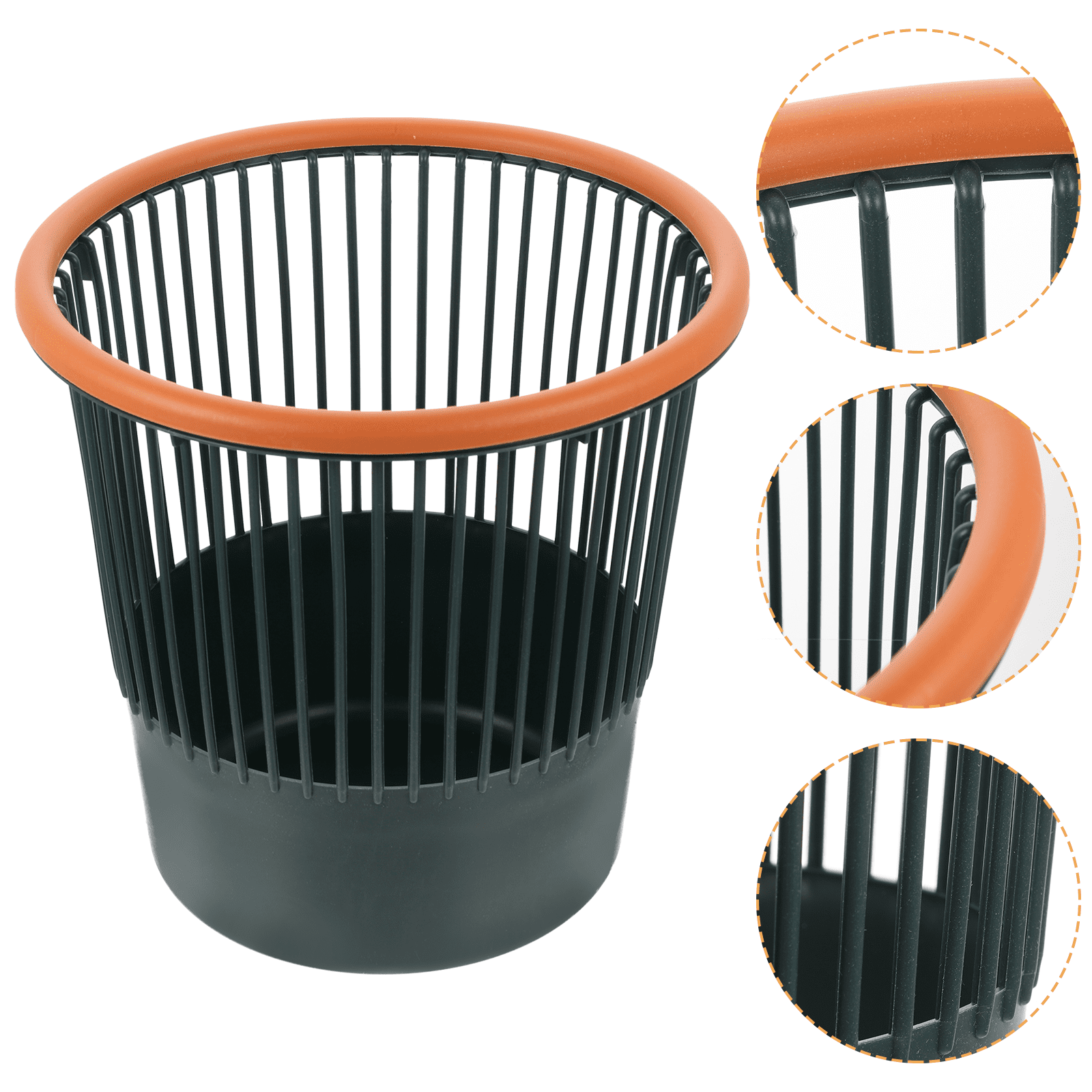 Minkissy Household Pressure Ring Round Green PP Garbage Bin Easy to Use ...