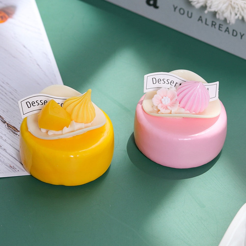 Minkissy Lifelike Cakes with Longevity for Photography Props Made of PVC PU Resin in Assorted ...