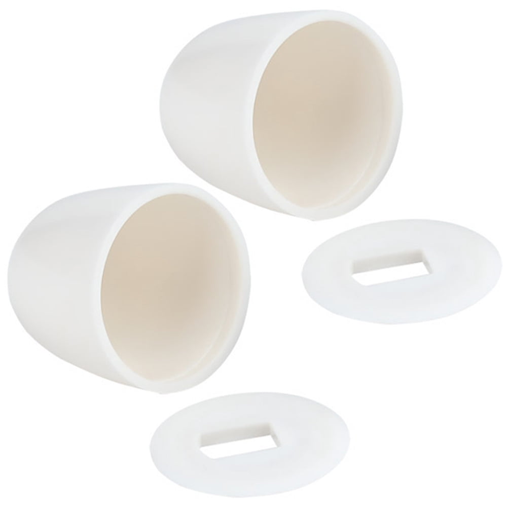 Minkissy Toilet Bolt Caps 1 Pair White ABS for Diy Installation and ...