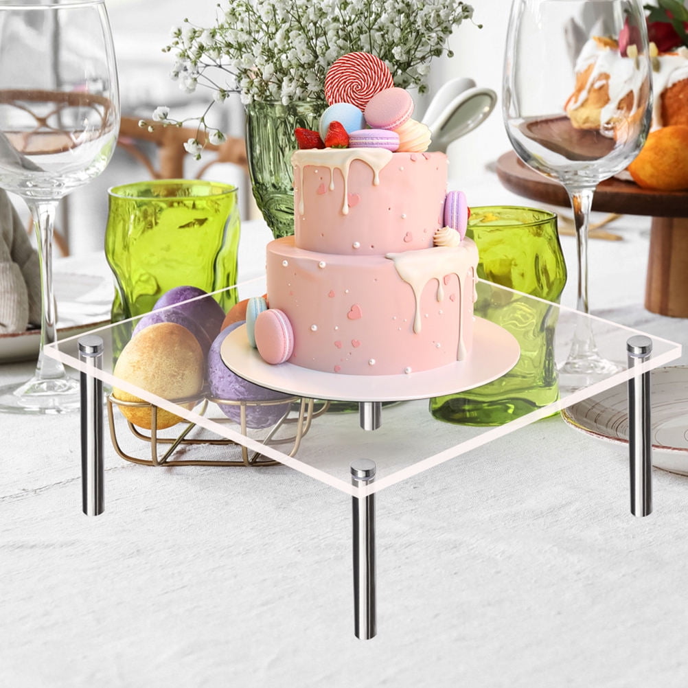 Minkissy Sweet Display Stand Metal Clear 2Pcs Party Use Storage Holder ...