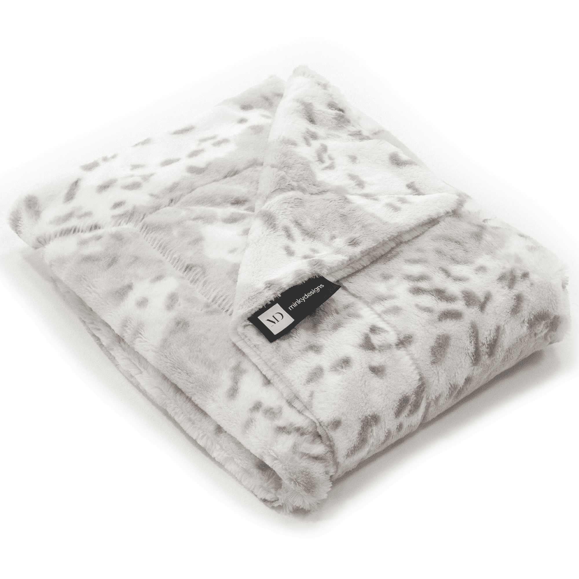 Minky Designs Arctic Lynx Minky Blanket – Ultra Soft Faux Fur Throw Blanket for Couch, Bed ...