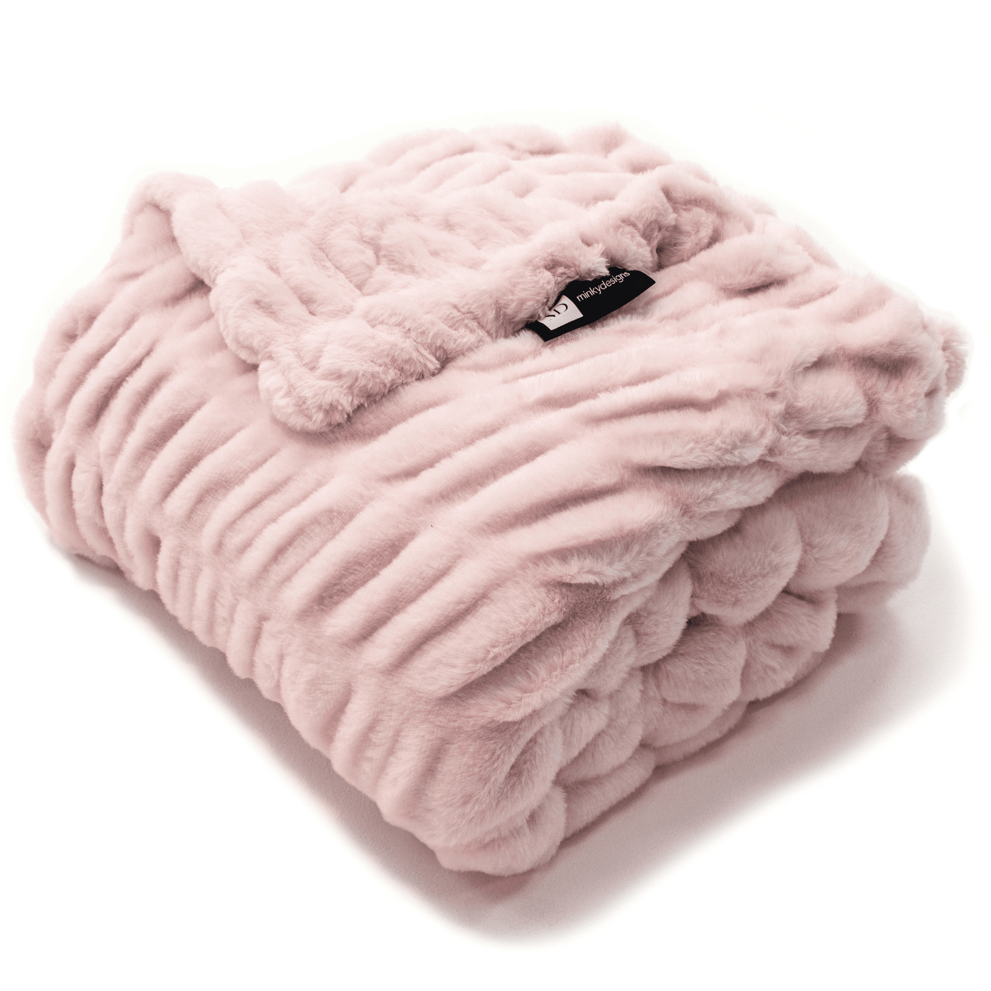 Minky Designs Blossom Pink Minky Blanket – Ultra Soft Faux Fur Throw ...