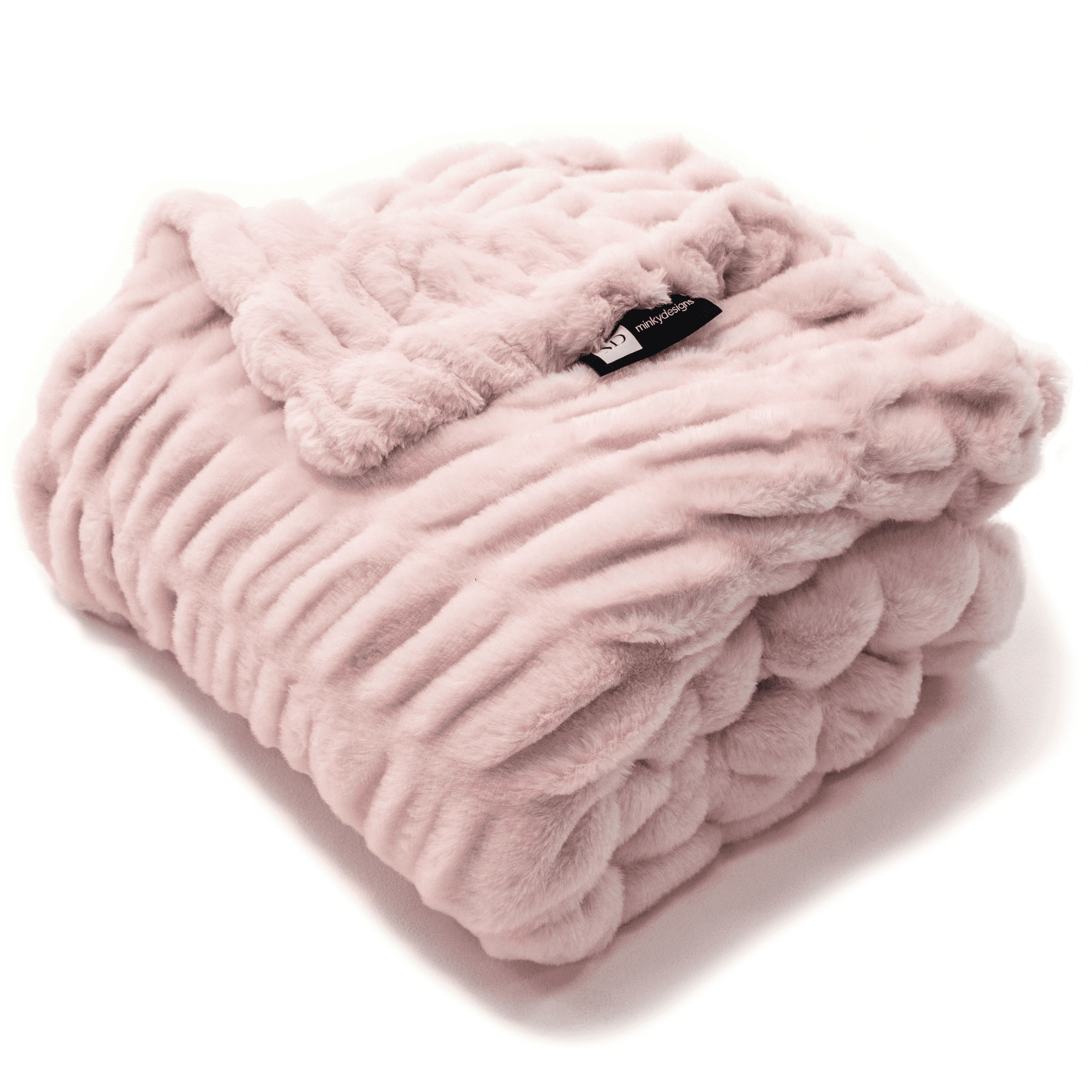 Minky Designs Blossom Pink Minky Blanket – Ultra Soft Faux Fur Throw ...