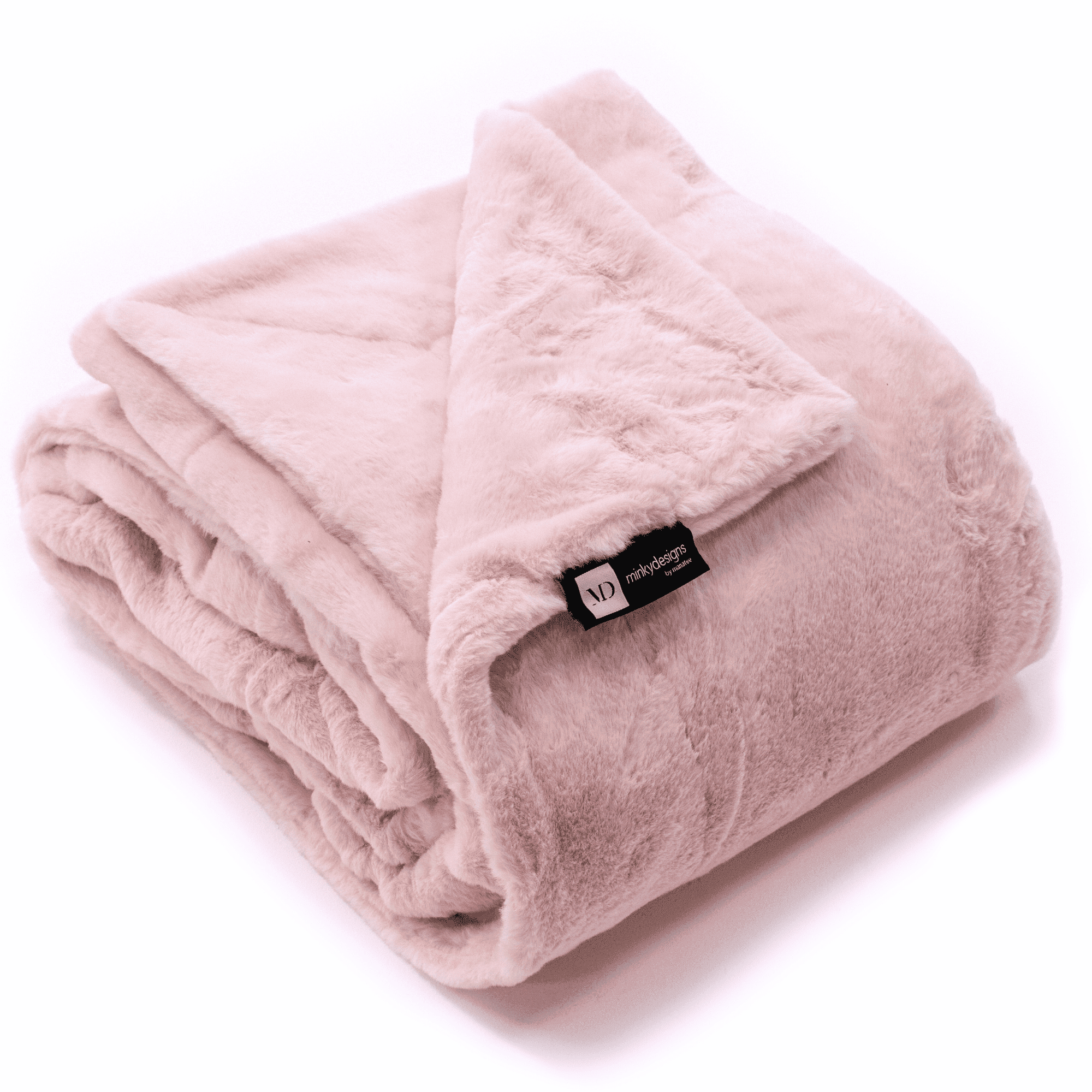 Minky Designs Blossom Pink Minky Blanket – Ultra Soft Faux Fur Throw ...