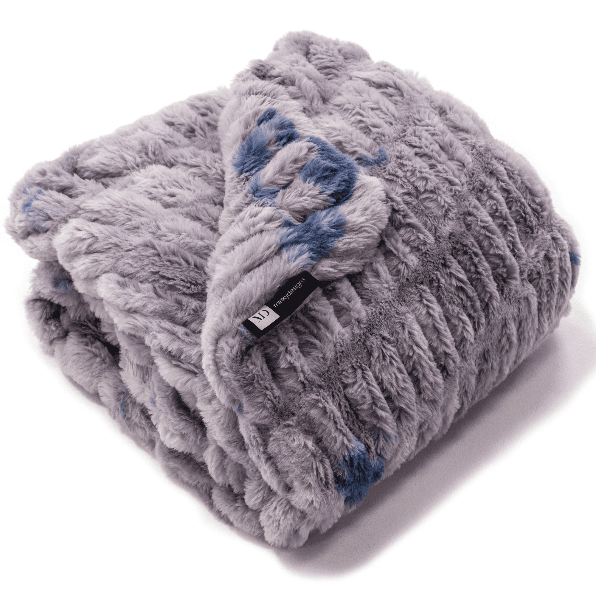 Minky Designs Blueberry Minky Blanket – Ultra Soft Faux Fur Throw ...