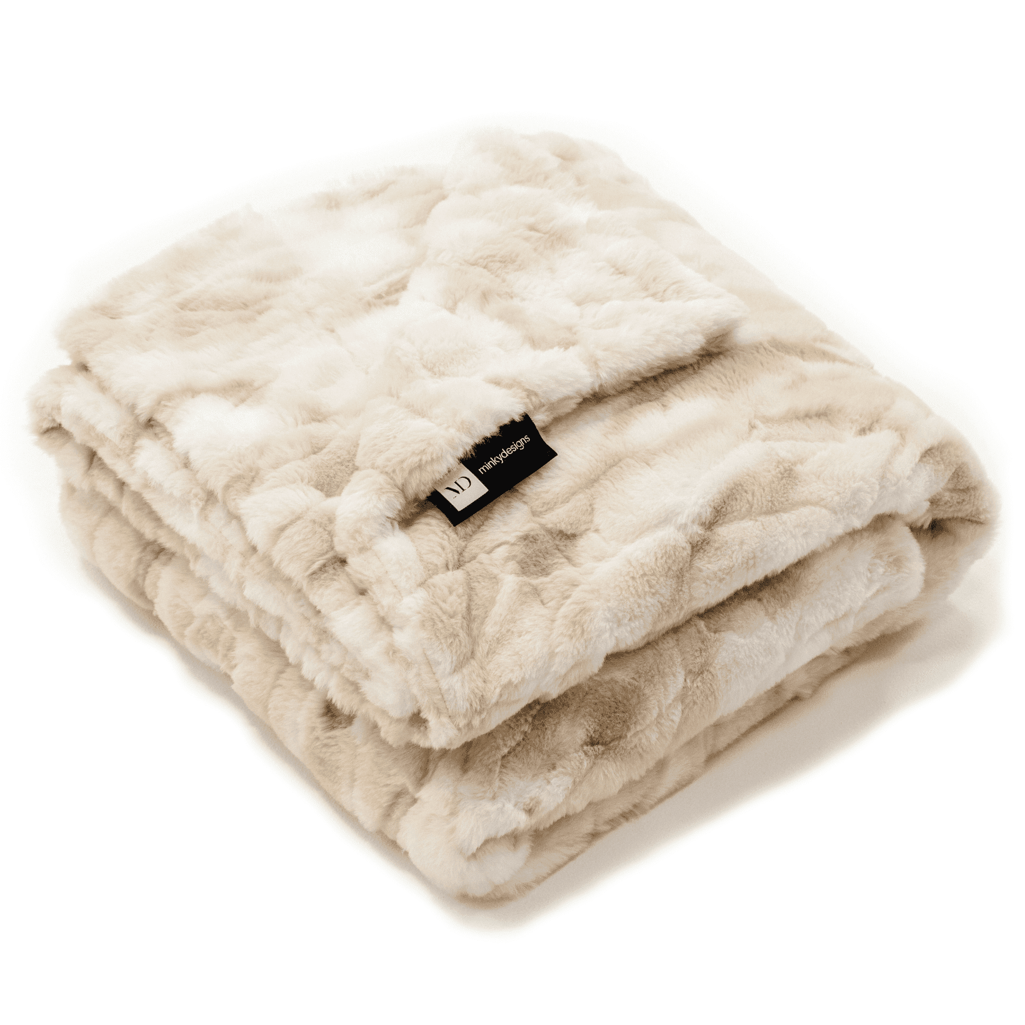Minky Designs Crème Brulee Minky Blanket – Ultra Soft Faux Fur Throw ...