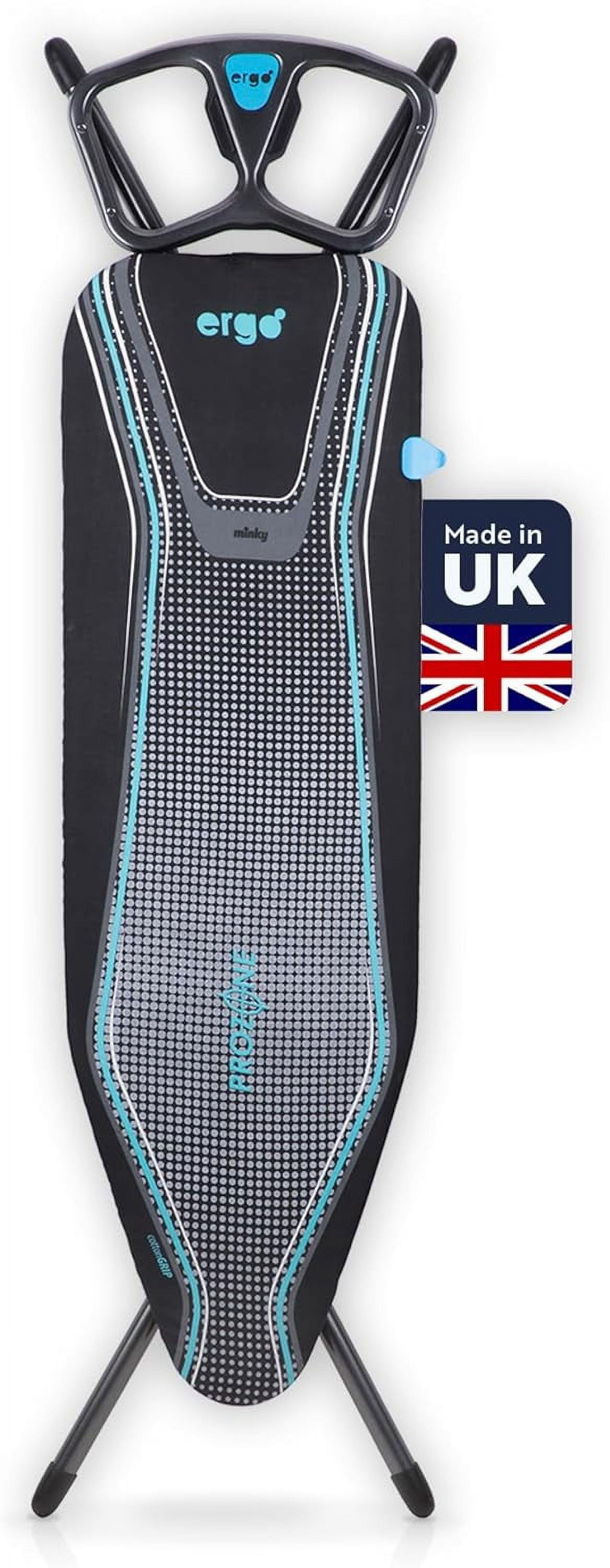 Minky Ergo Prozone Ironing Board , Made in UK , Dual Iron Rest, Heat ...