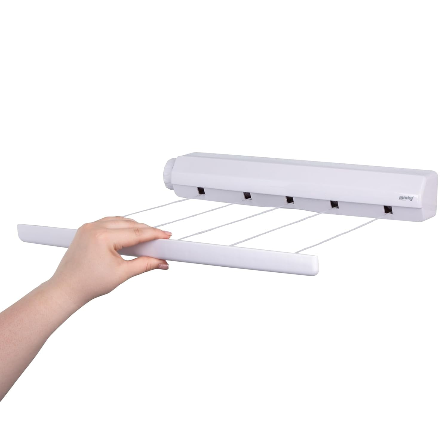 Minky Homecare 5 Line Retractable Clothesline 72ft White - Walmart.com