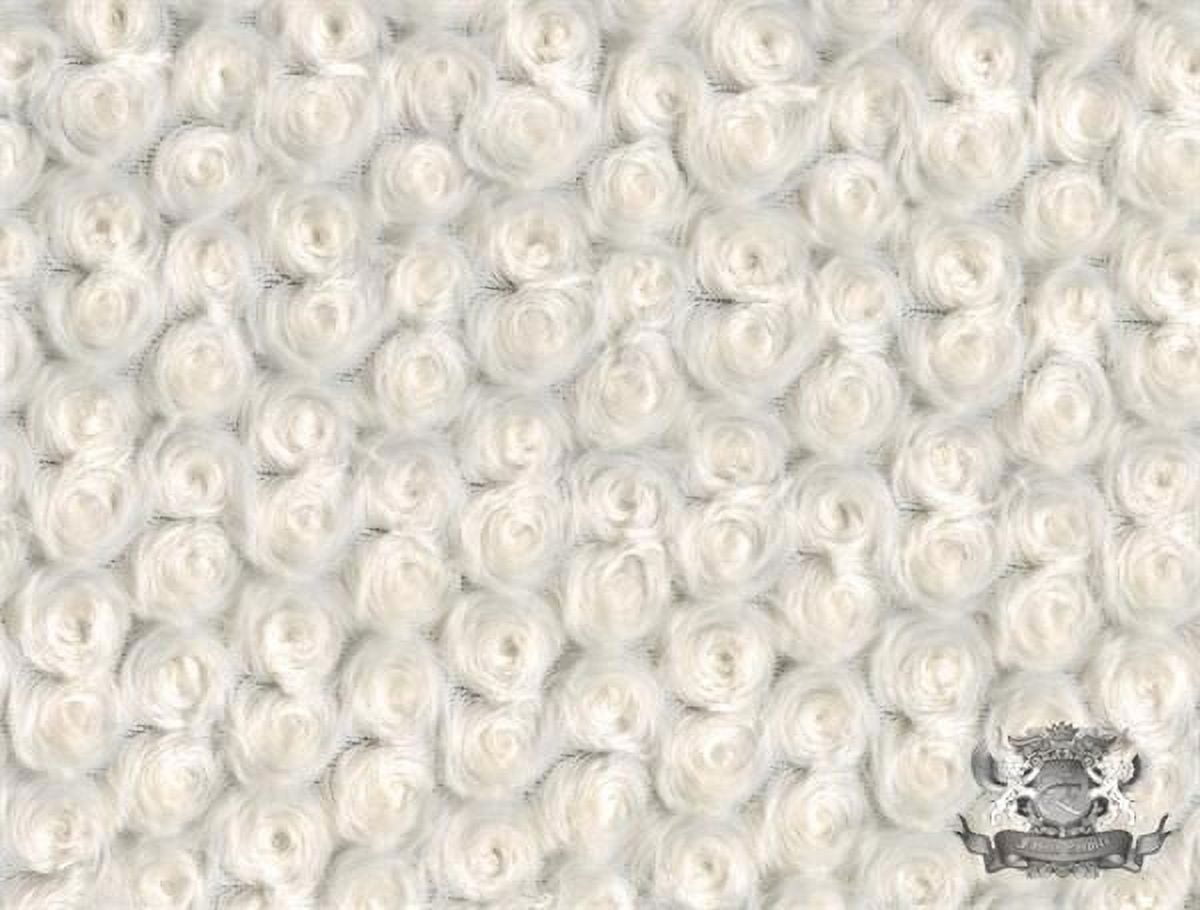Minky Rosebud Ivory Fabric By the Yard - Walmart.com
