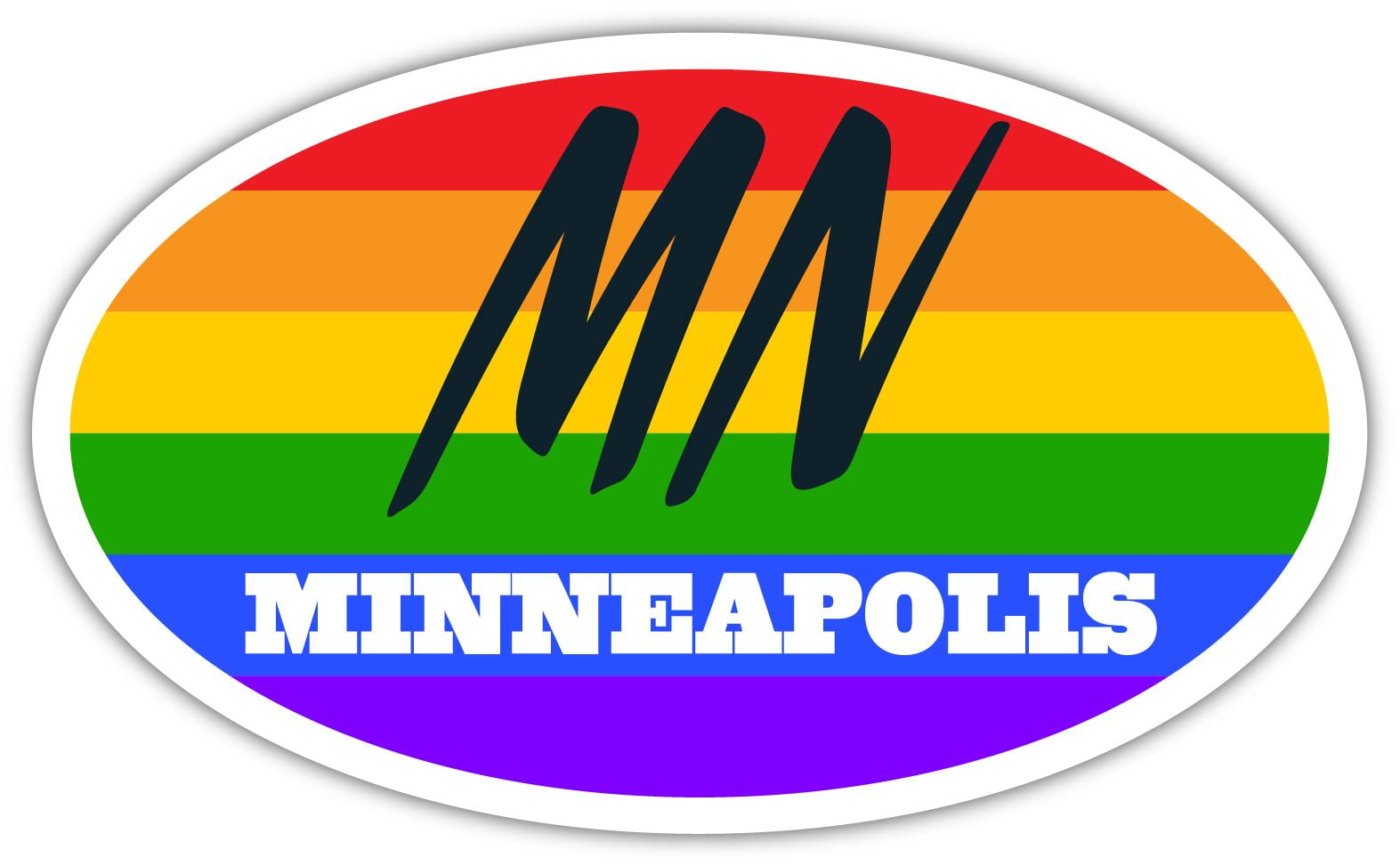 Minneapolis MN Minnesota Hennepin County Rainbow Pride Flag 6 Stripes ...