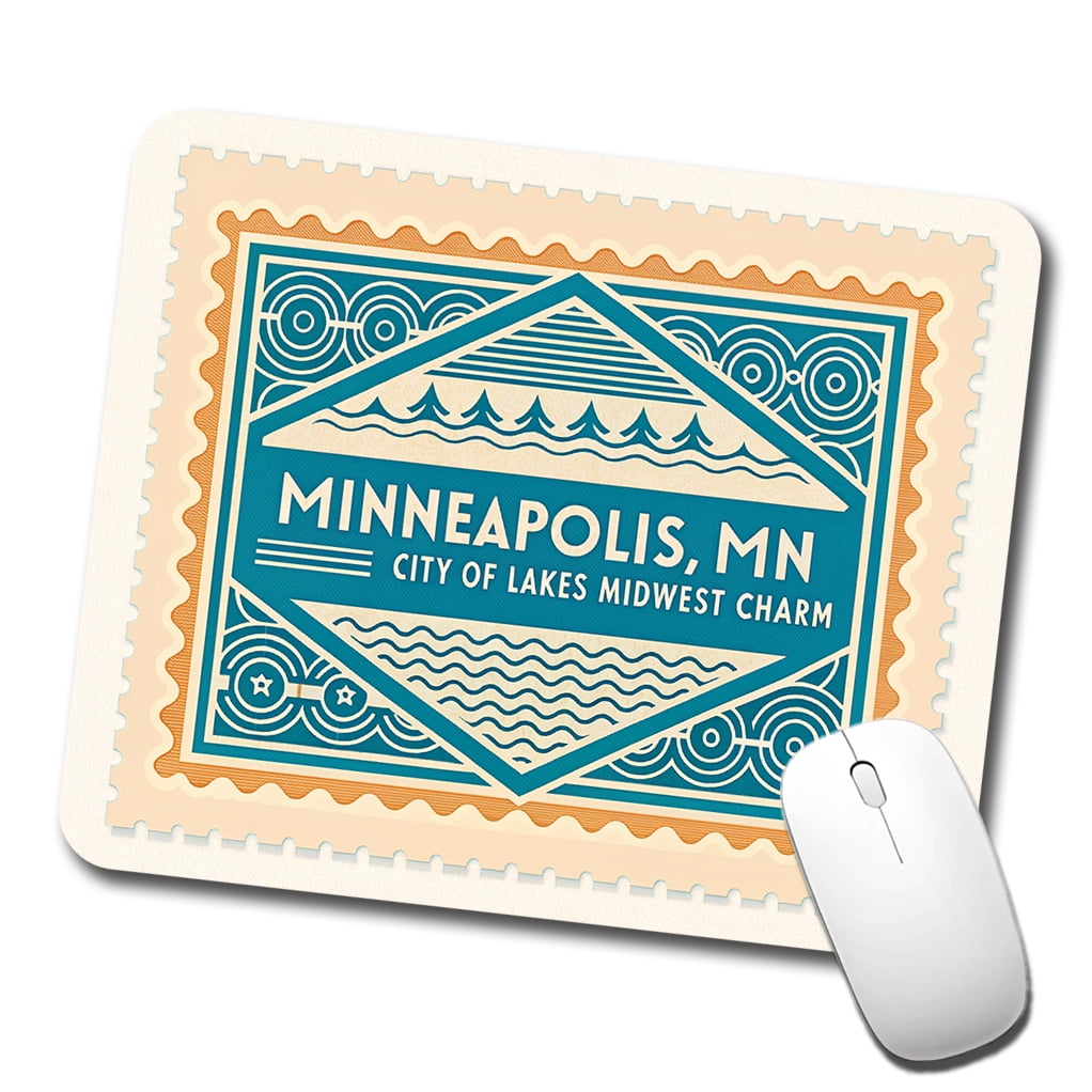 Minneapolis MN Minnesota Travel Vacation Stamp Mouse Pad Low Profile ...