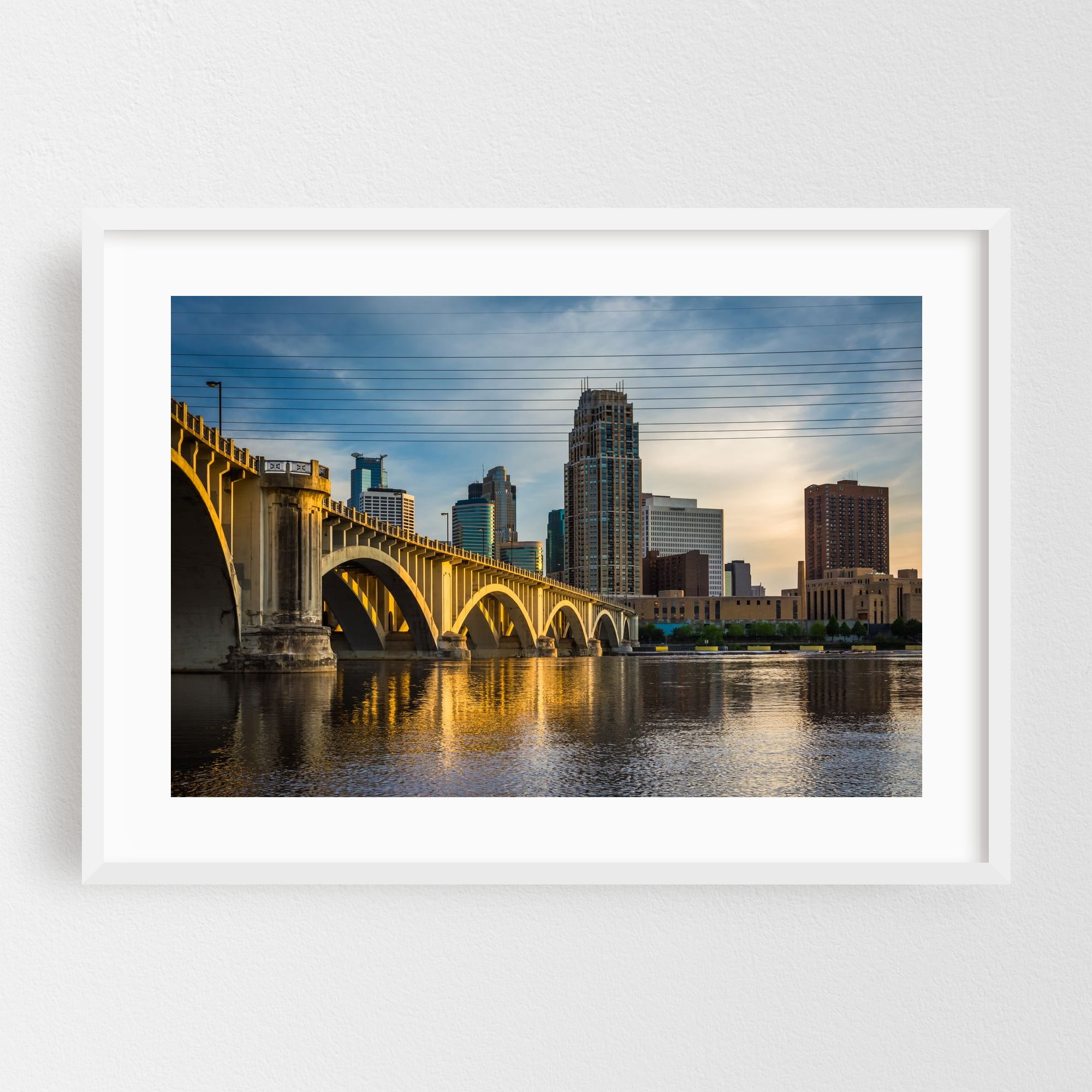Minneapolis Skyline - Minneapolis Minnesota Photography White Framed ...