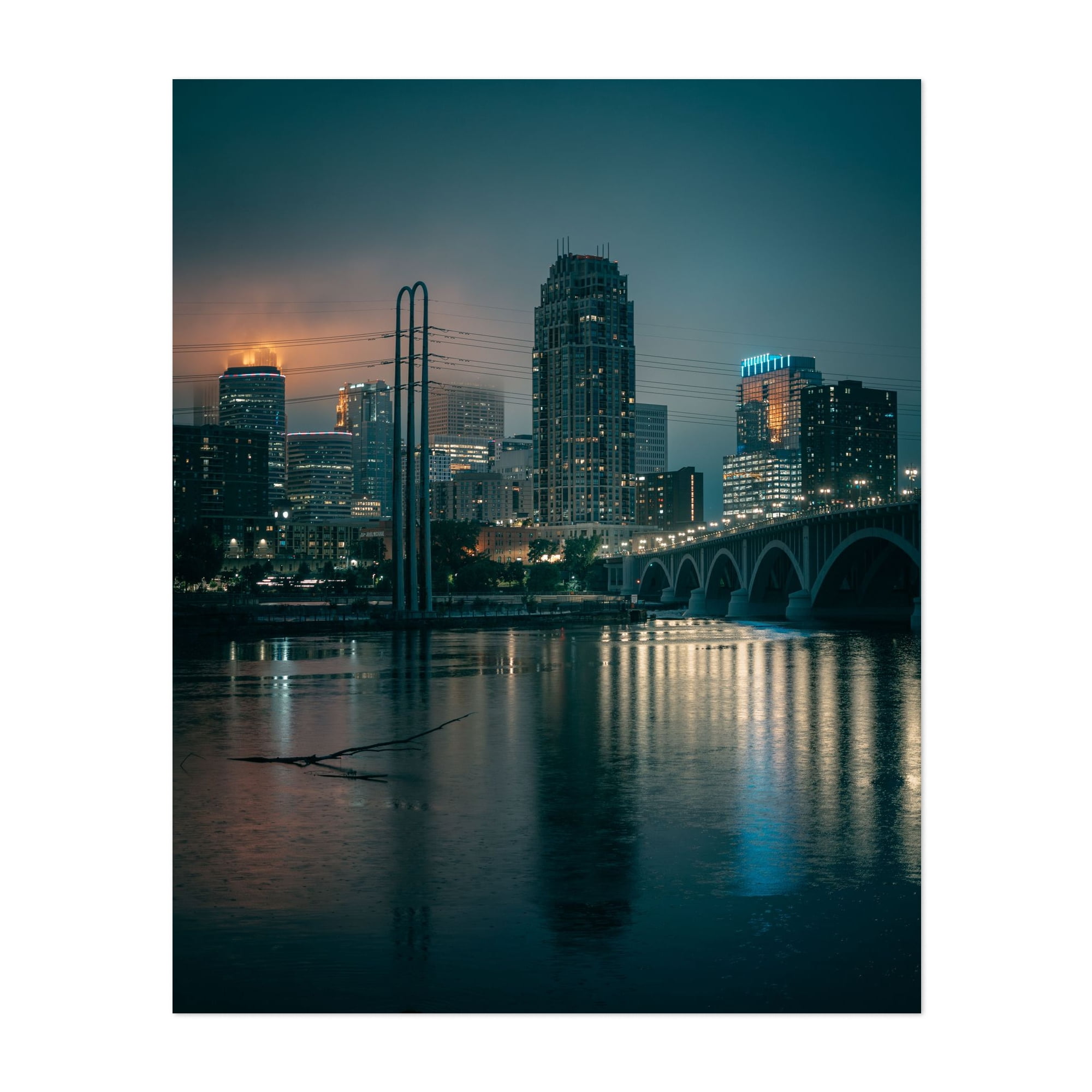 Minneapolis Skyline at Night 01 - Minneapolis Minnesota Photography ...