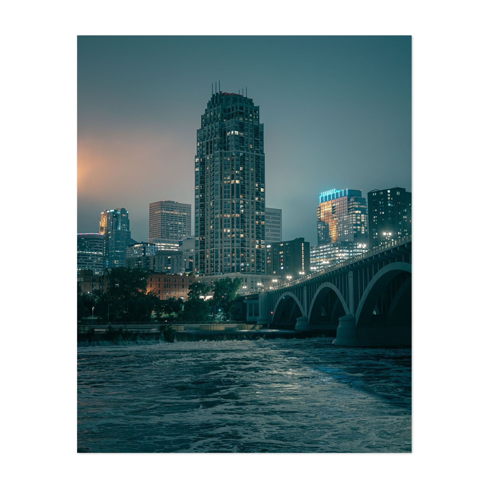 Minneapolis Skyline at Night 02 - Minneapolis Minnesota Photography ...