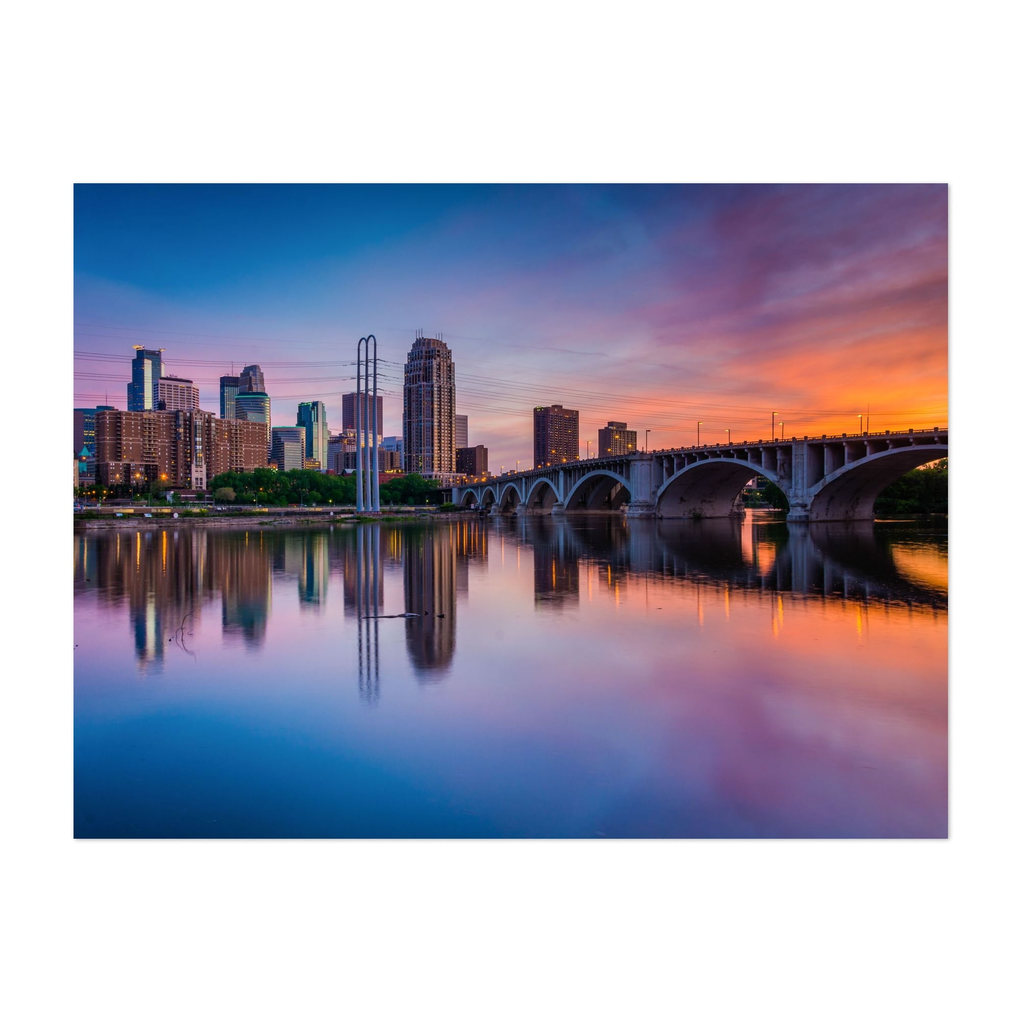 Minneapolis Sunset - Minneapolis Minnesota Photography City Skyline ...