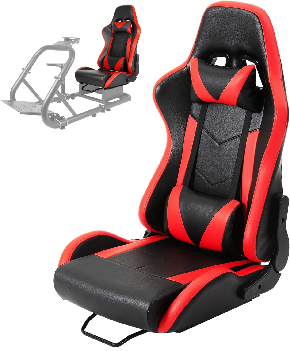 Minneer Dual Lock Slide Racing Seat,Load 400 Pounds,Adjustable Angle ...