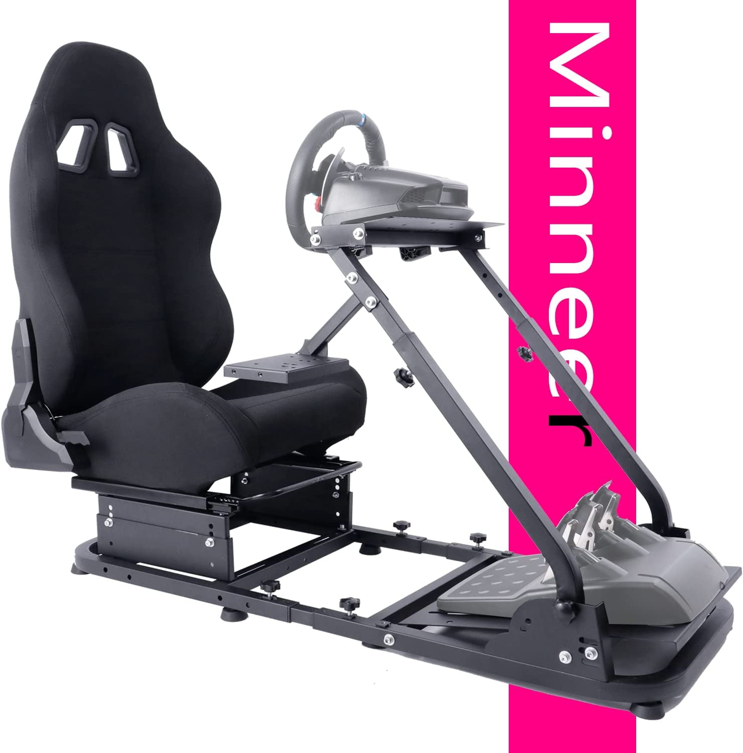 Minneer Racing Seat Simulator Cockpit Racing Wheel Stand Fits Fantec ...