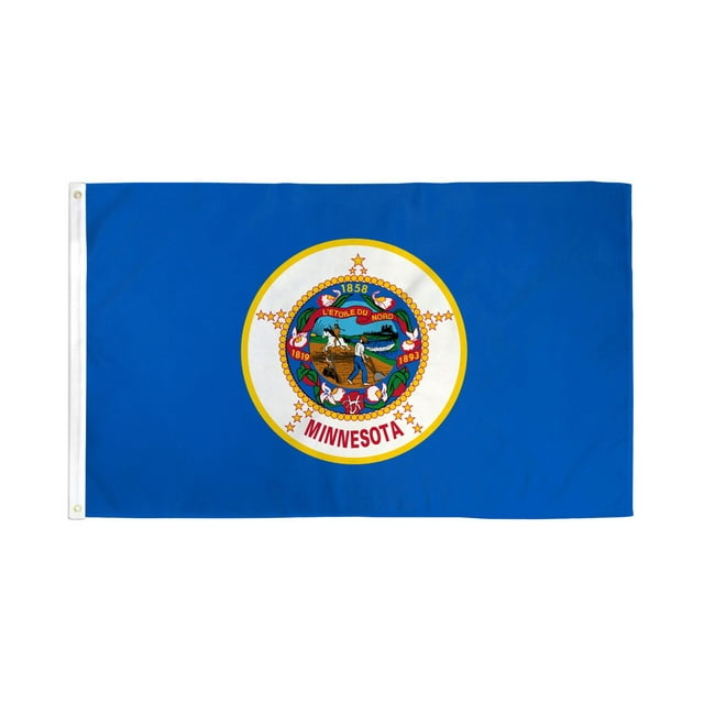Minnesota 3'X5' State Flag ROUGH TEX® 68D Nylon - Walmart Business Supplies