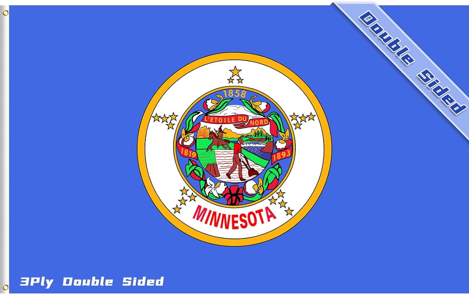 Minnesota Flag, 3Ply Polyester, Heavy Duty, Double Sided Minnesota ...