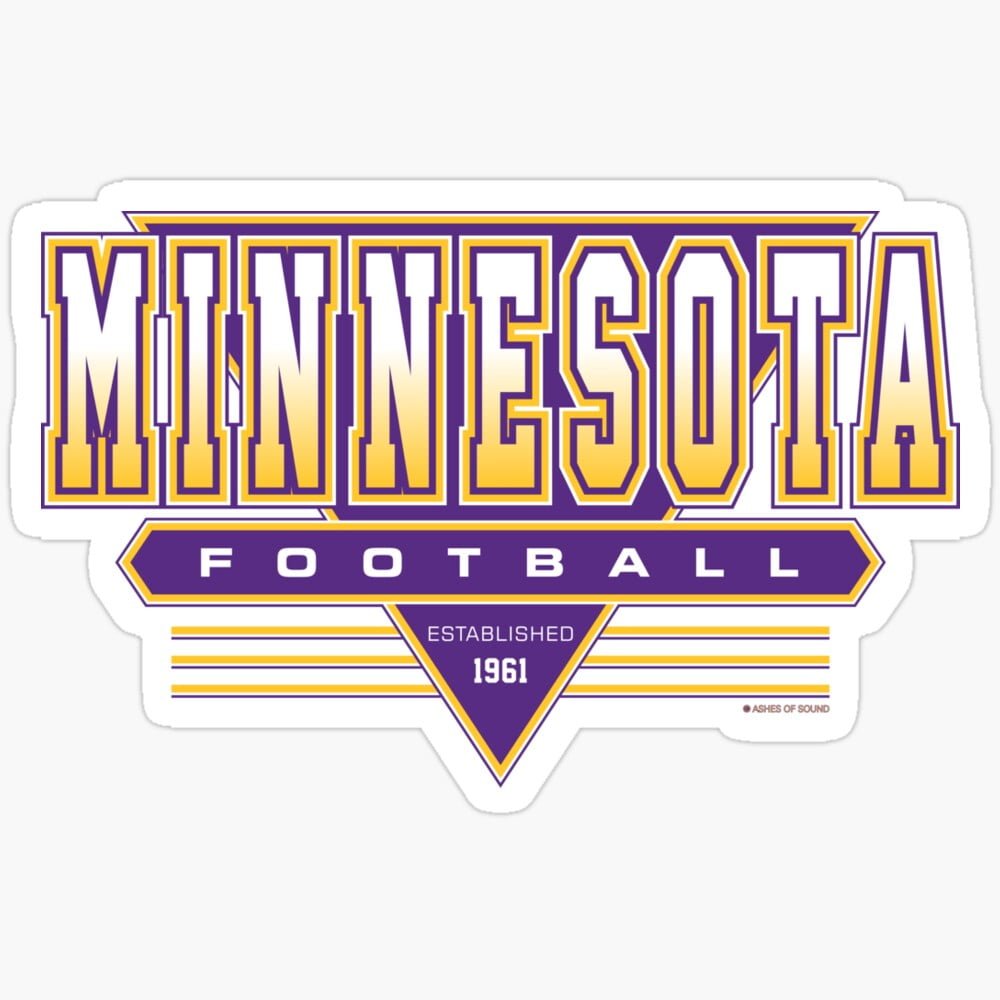 Minnesota Football Retro, Vintage Vikings Inspired 90S Sticker Baseball ...