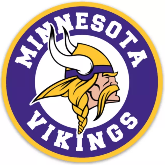 Minnesota Football Team Circle Logo Sticker Baseball Sticker, Football ...