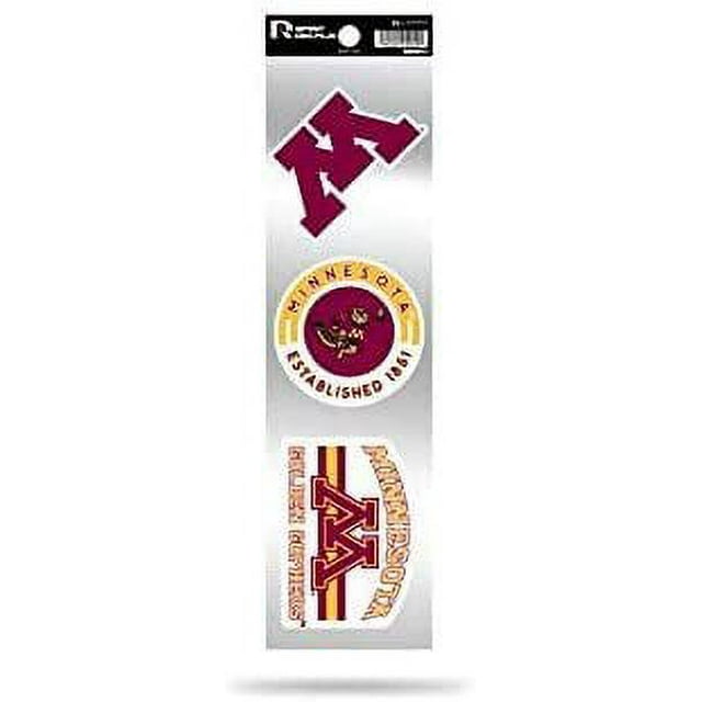 Minnesota Golden Gophers 3 Piece Retro Spirit Decals Premium Throwback ...
