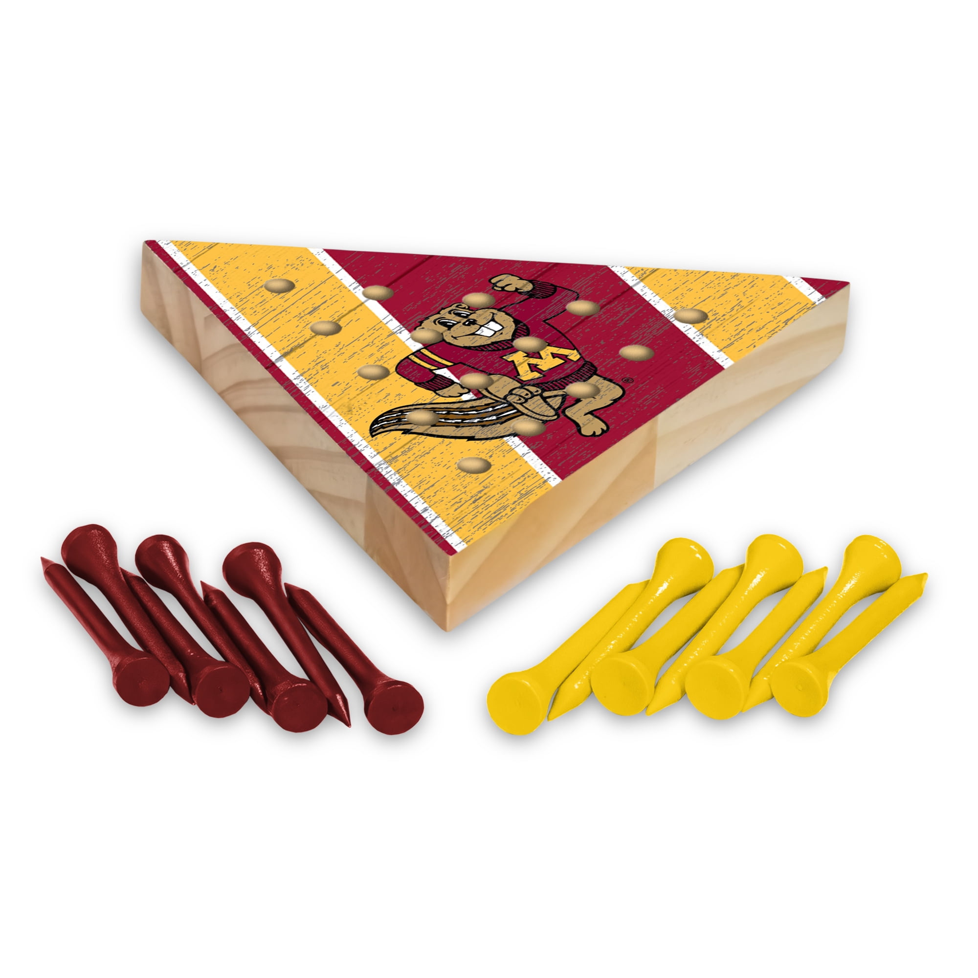 Minnesota Golden Gophers 4.5" x 4" Wooden Travel Sized Pyramid Game ...