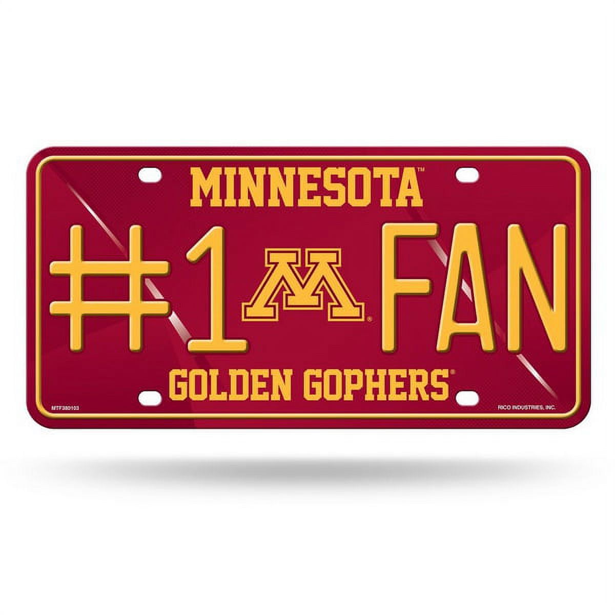 Minnesota Golden Gophers NCAA #1 Fan Metal License Plate Auto Tag ...