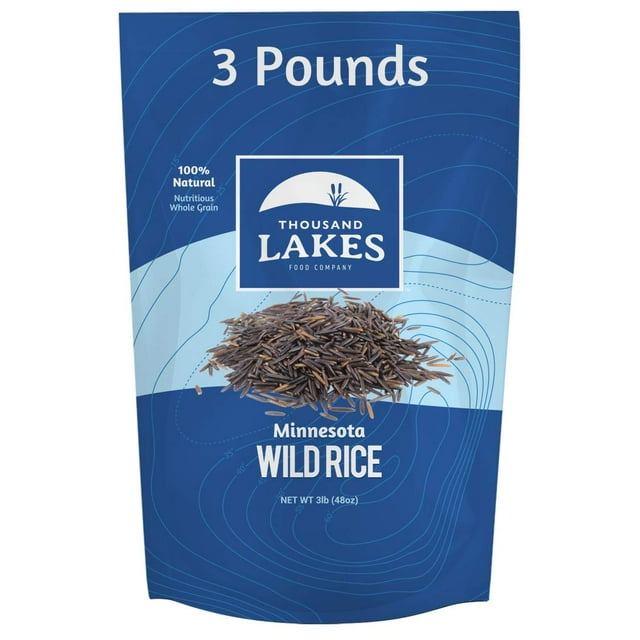 Minnesota Grown Wild Rice - 3 pounds (48 ounces) - Bulk Pouch | 100% ...