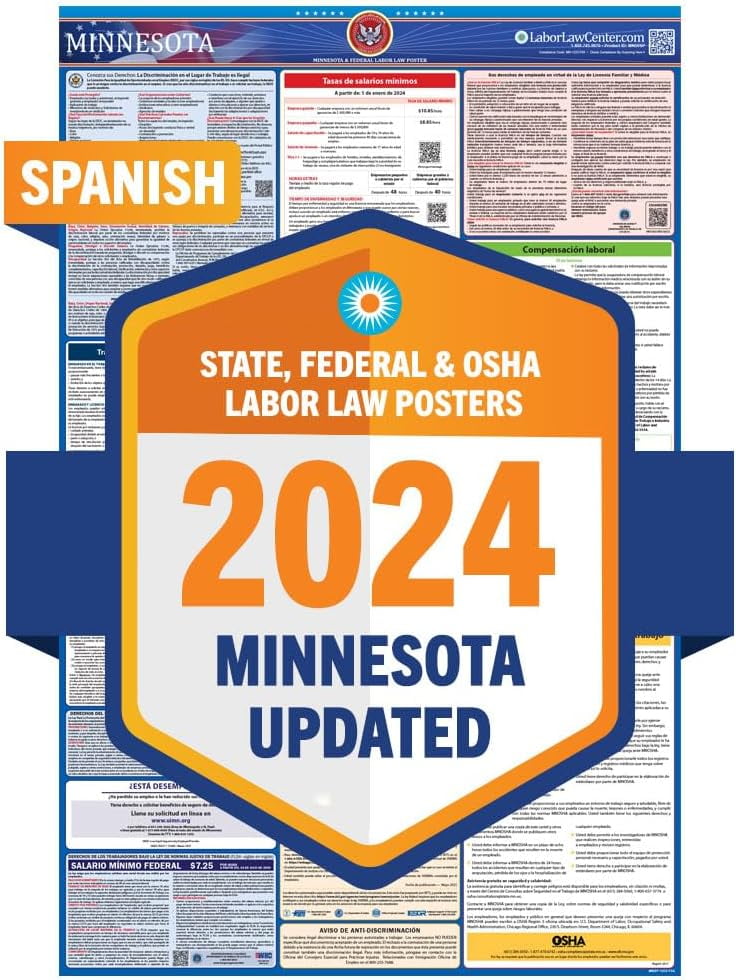 Minnesota Labor Law Poster 2024- State, Federal, OSHA Compliant ...