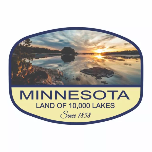 Minnesota Land Of 10,000 Lakes Sticker Lake Mead Decal Phone Decal ...