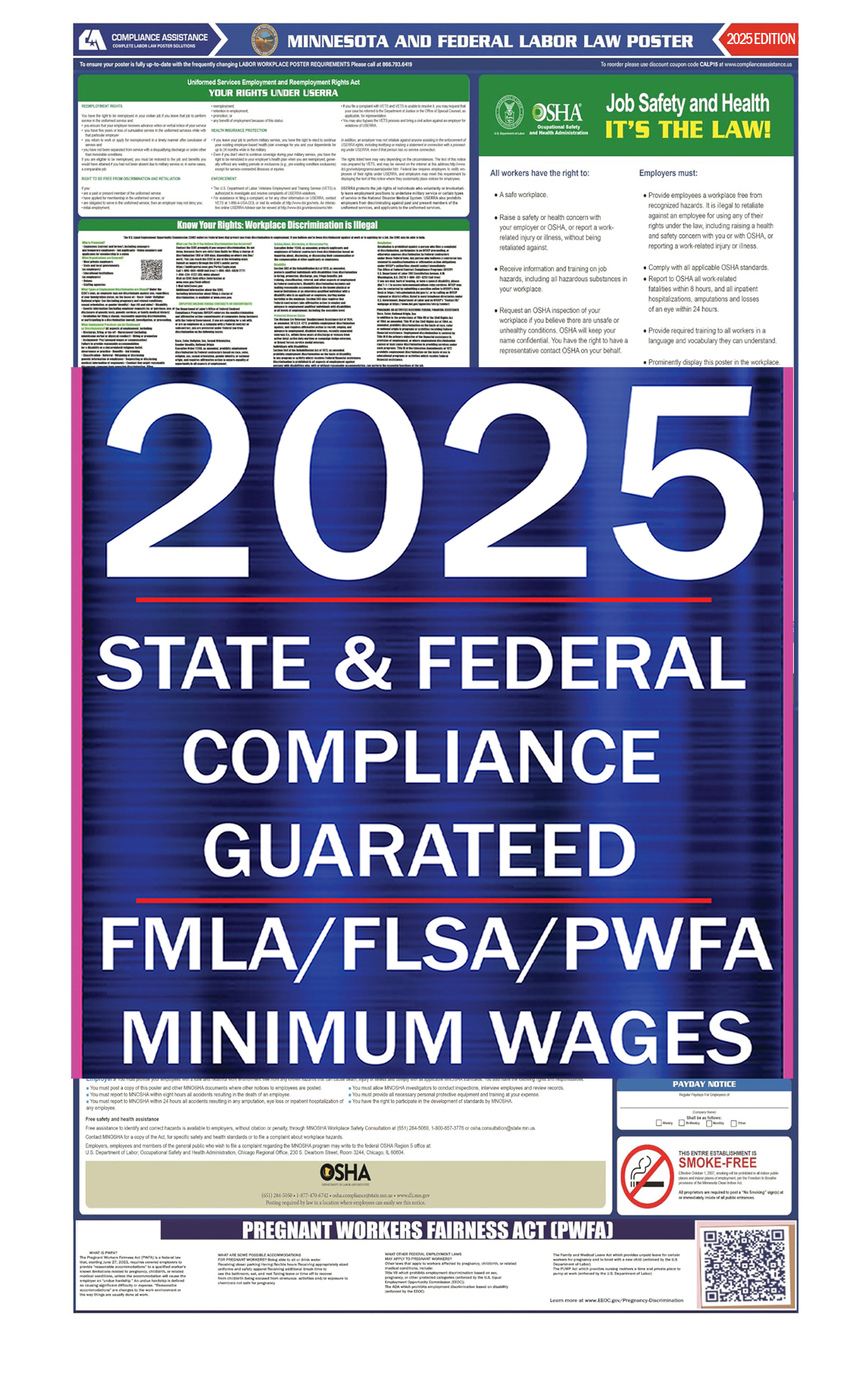 Minnesota (MN) 2025 State Labor Law Poster - State, Federal and OSHA ...