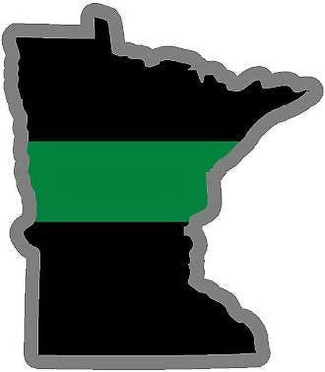 Minnesota MN State Thin Green Line Military Border Patrol Decal 3M ...