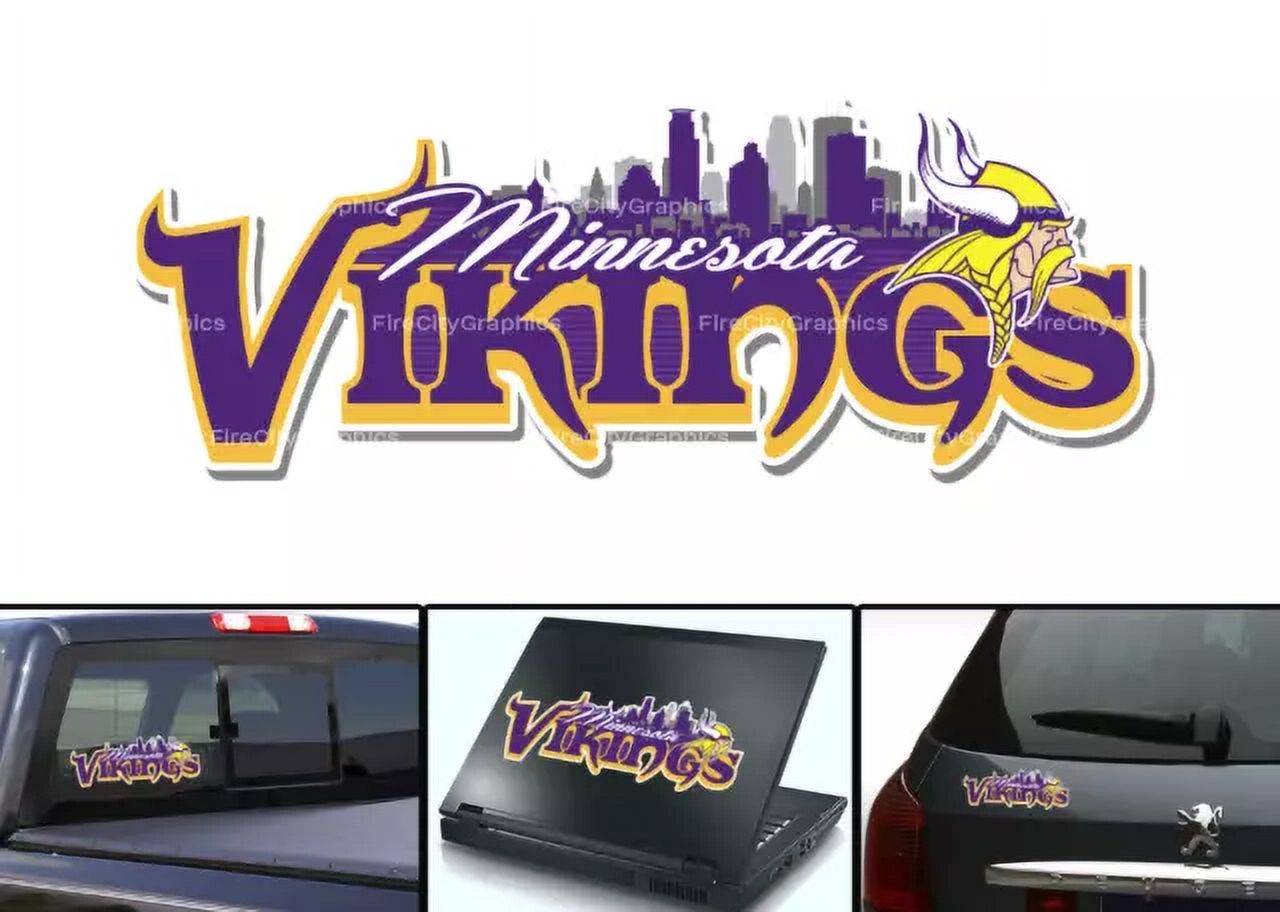 Minnesota Minnesota Football Team Sticker Decal Skyline Car Truck ...