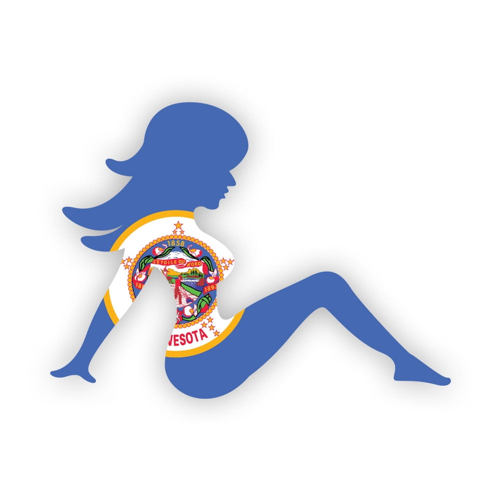 Minnesota Mudflap Girl Sticker Decal - Self Adhesive Vinyl ...