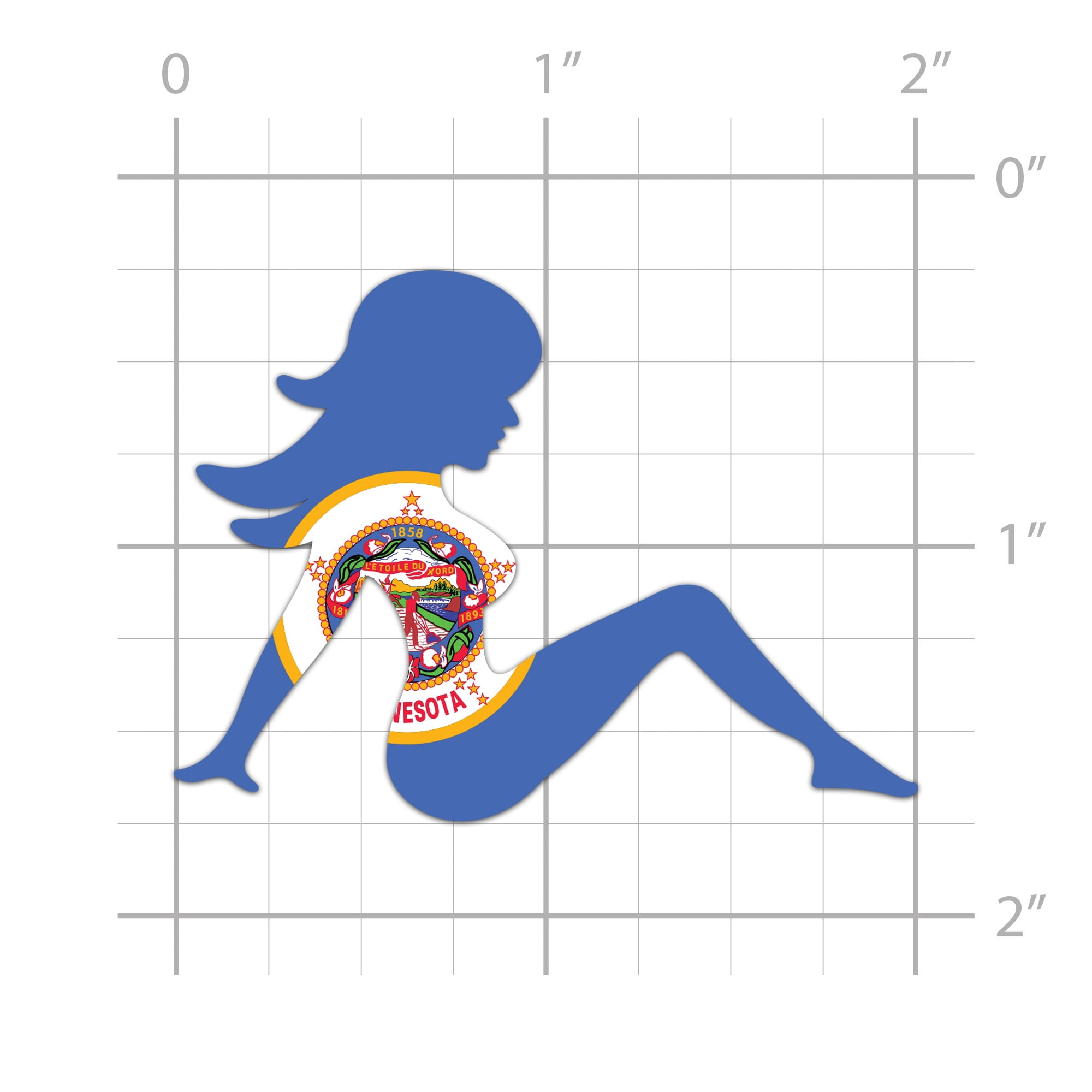 Minnesota Mudflap Girl Sticker for water bottle phone tumbler hard ...