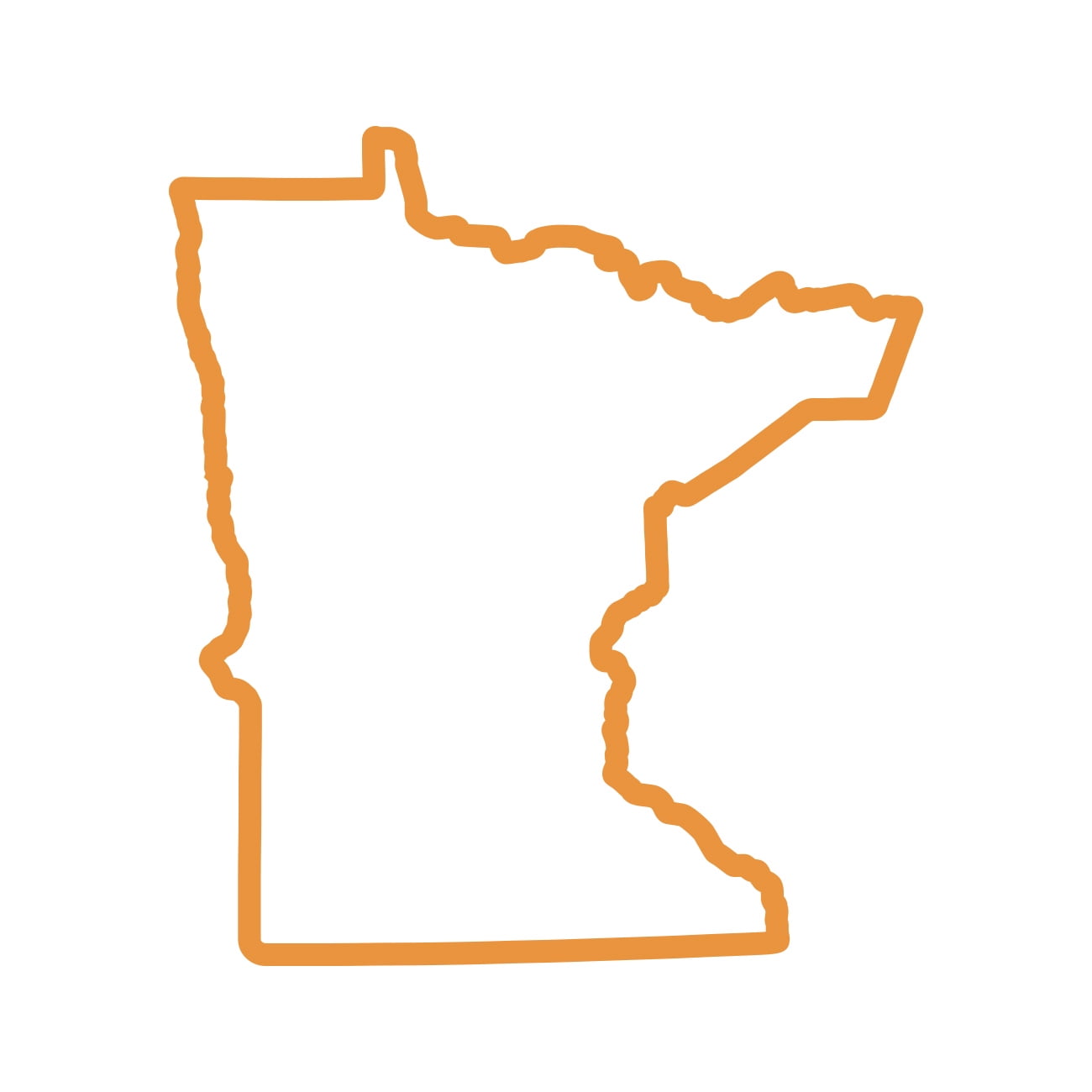 Minnesota Outline Sticker Decal Die Cut - Self Adhesive Vinyl ...