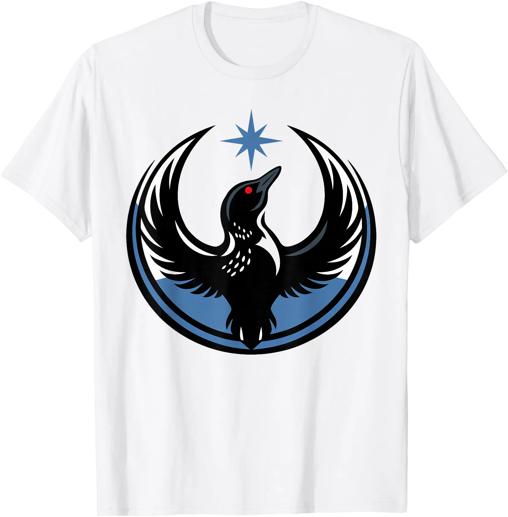 Minnesota Rebel Loon Flag - Stylized Bird Design with Blue Background ...